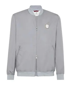 Brunello Cucinelli Bomber Jacket With Badge Detail