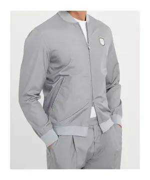 Brunello Cucinelli Bomber Jacket With Badge Detail