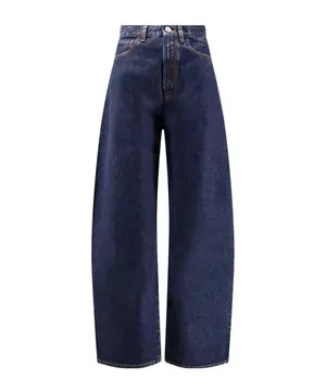 Alaïa Belt Loop Jeans Wide Leg - Blue