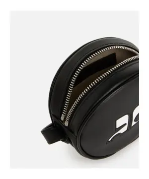 COURREGES Courrèges Logo Patch Zip-up Mini Crossbody Bag