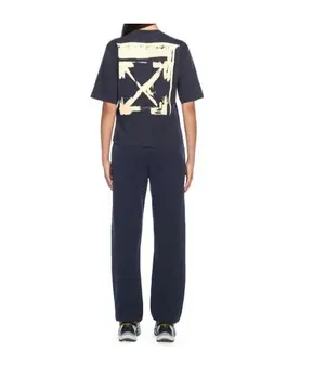 Off-White Ink Logo Print Track Pants - Black