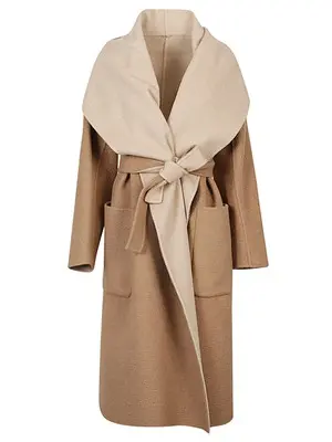 Max Mara Senna Belted Reversible Coat - Brown