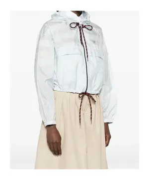 Prada Zip-up Hooded Jacket With Drawstring Hem