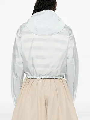 Prada Zip-up Hooded Jacket With Drawstring Hem