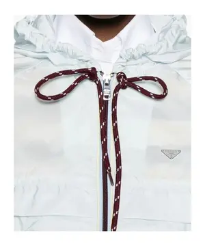 Prada Zip-up Hooded Jacket With Drawstring Hem
