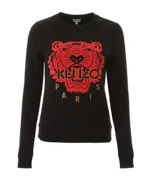 Kenzo Tiger Head Crewneck Sweatshirt - Black