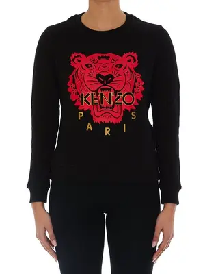 Kenzo Tiger Head Crewneck Sweatshirt - Black