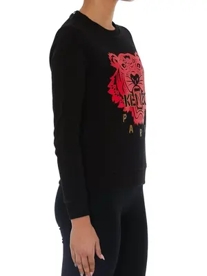 Kenzo Tiger Head Crewneck Sweatshirt - Black