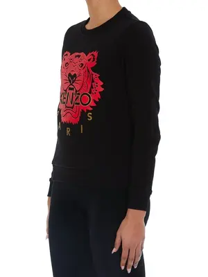 Kenzo Tiger Head Crewneck Sweatshirt - Black