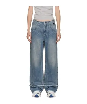 Marissa Chiara Wide-leg Jeans With Embroidered Details