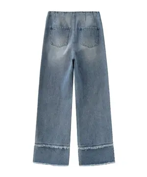 Marissa Chiara Wide-leg Jeans With Embroidered Details