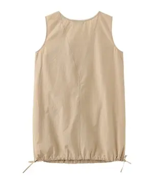 Marissa Chiara Sleeveless Round Neck Drawstring Dress With Pockets