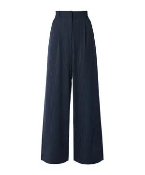 Veronica Beard High-waisted Wide-leg Trousers With Belt Loops