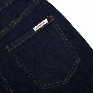 SELF-PORTRAIT Logo Patch Barrel-leg Jeans