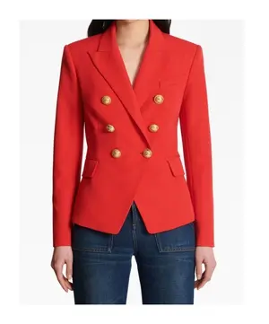 Balmain Double-breasted Tailored Blazer - Red