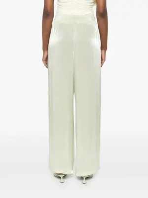 Simkhai Georgette Straight-leg Trousers - Light Green
