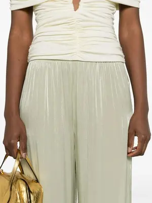 Simkhai Georgette Straight-leg Trousers - Light Green