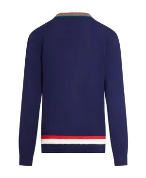 Gucci Contrast Striped Knitted Cardigan