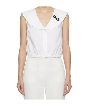 Marissa Chiara Sleeveless Vest With Lapel Collar