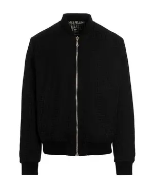 Balmain Logo Monogram Reversible Bomber Jacket