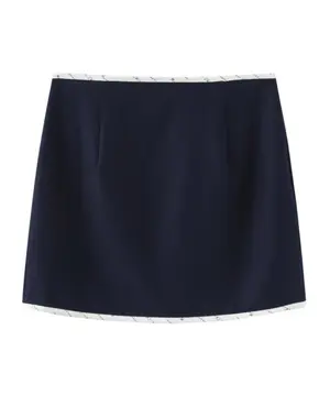 Marissa Chiara Button Detail A-line Skirt