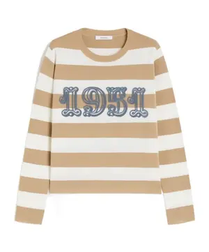 Max Mara Viterbo Striped Crewneck Jumper - Sand-colored