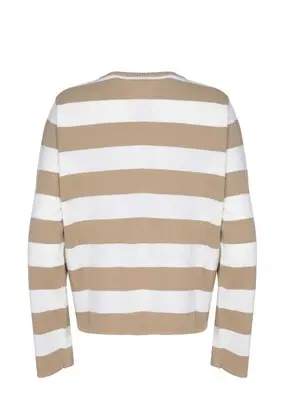 Max Mara Viterbo Striped Crewneck Jumper - Sand