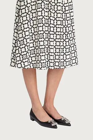 FERRAGAMO Embellished Logo Ballet Flats