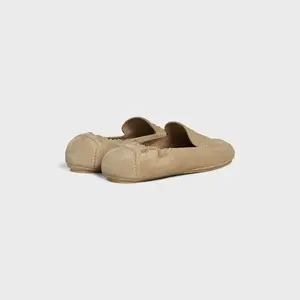Celine Suede Calfskin Loafer Adam - Beige