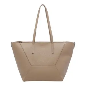 Brunello Cucinelli Logo Embossed Top Handle Bag - Brown