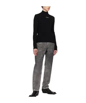 DIESEL® K-zackary Mock-neck Jumper With Oval D Detail
