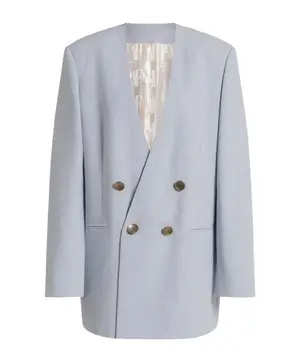 Alberta Ferretti Double-breasted Blazer - Gray