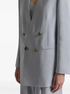Alberta Ferretti Double-breasted Blazer - Gray