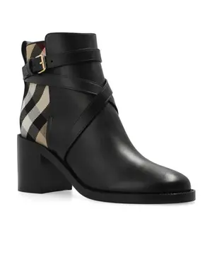 Burberry House Check Round-toe Boots