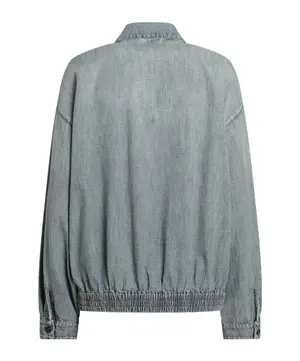 Miu Miu Logo Detailed Denim Zip-up Jacket