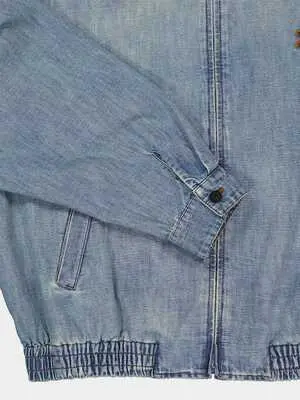 Miu Miu Logo Detailed Denim Zip-up Jacket