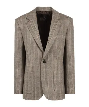 NILI LOTAN Diane Plaid Blazer - Gray