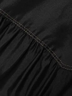 LEMAIRE Gathered Maxi Shirt Dress - Black