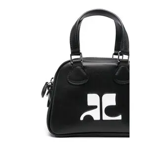 COURREGES Re-issue Logo Debossed Crossbody Bag