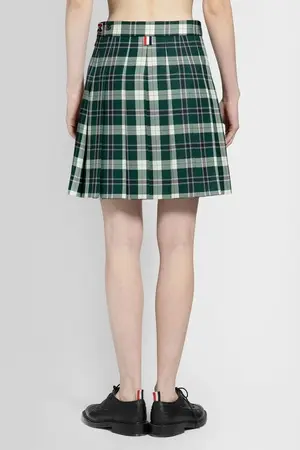 Thom Browne Pleated Plaid Mini Skirt
