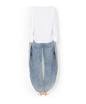 Alaïa Petal Denim Jeans - Blue