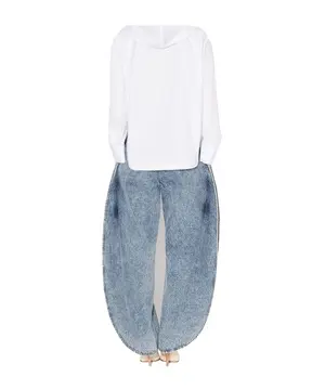 Alaïa Petal Denim Jeans - Blue