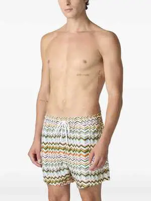 Missoni Irregular Zigzag Print Mid-length Swim Shorts - Multicolor