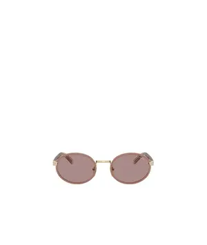 Prada Oval Frame Sunglasses - Nude