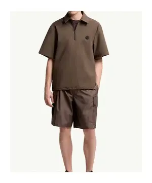 Moncler Logo Patch Short-sleeve Polo Shirt - Green