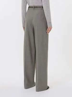 Max Mara Wool Twill Trousers - Medium Gray