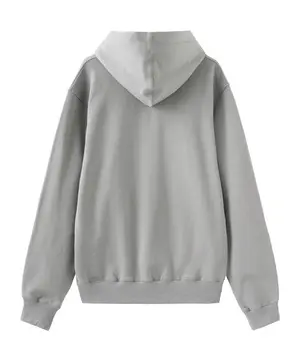 Marissa Chiara Long-sleeved Sweatshirt With Drawstring Hood - Grey