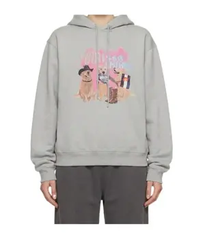 Marissa Chiara Long-sleeved Sweatshirt With Drawstring Hood - Grey
