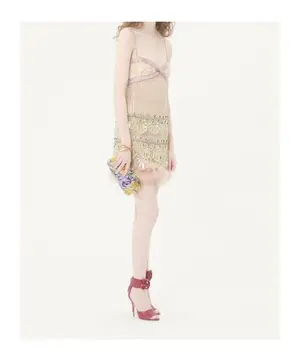 Valentino Garavani Flowerism" Rhinestone Minaudiere Clutch - Multicolor/crystal