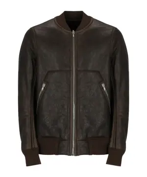 Men's Brown Bomber Leather Jackets